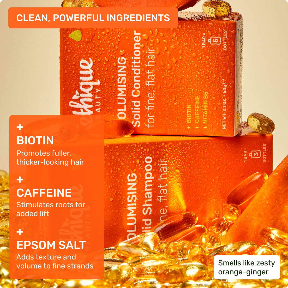 Volumizing Shampoo Bar With Biotin and Caffeine